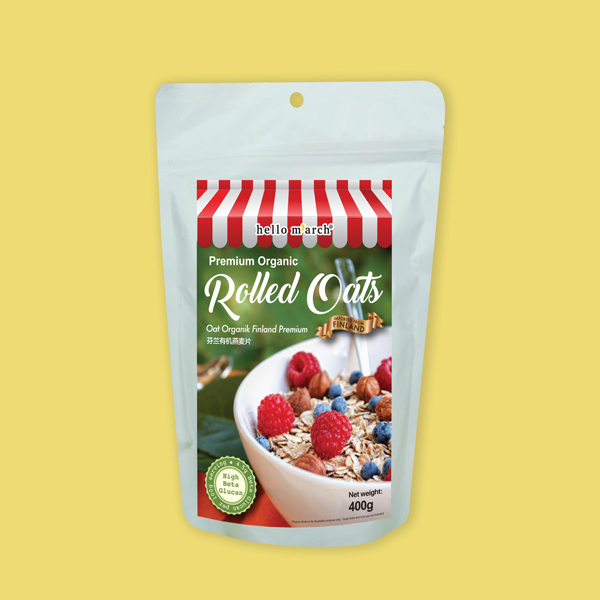 Premium Organic Rolled Oats (Finland) | Hello M'arch