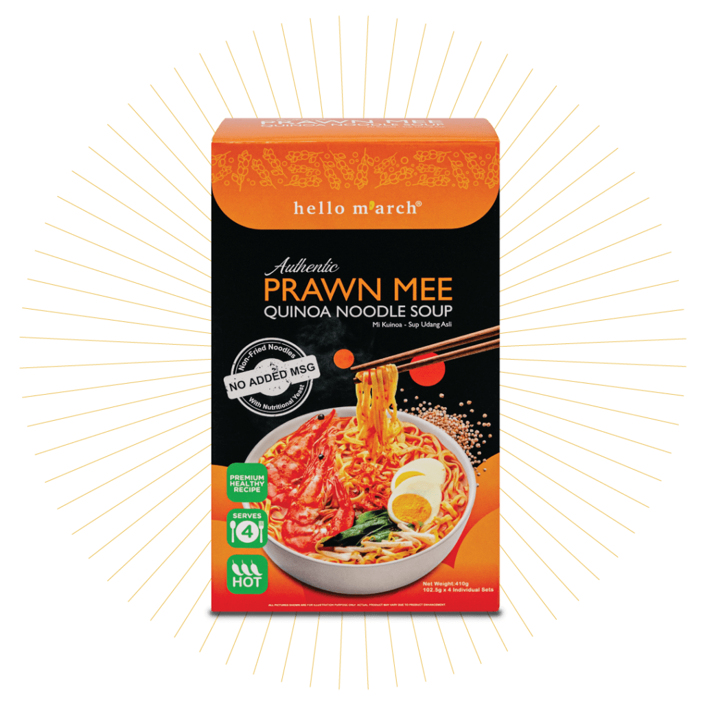 Authentic Prawn Mee Quinoa Noodle Soup | Hello M'arch